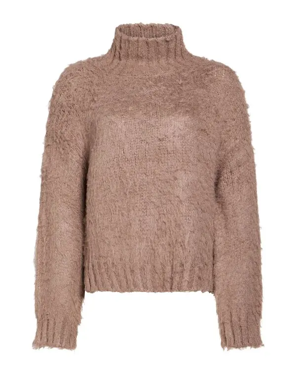 ROBERTO COLLINA Turtleneck Taupe Size Silk
