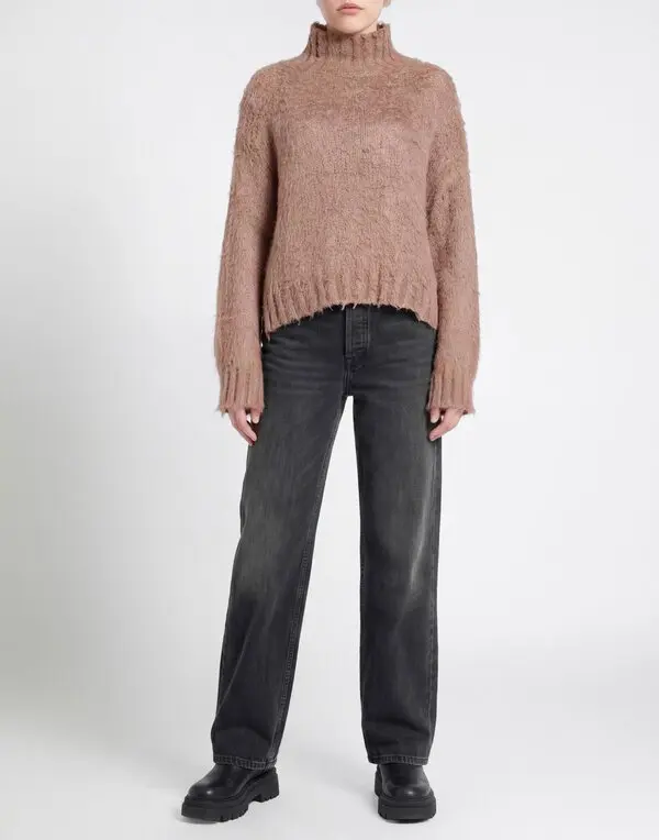 ROBERTO COLLINA Turtleneck Taupe Size Silk