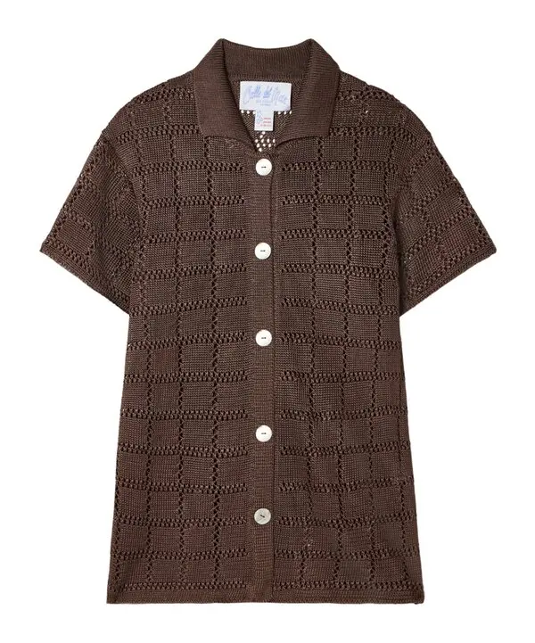 Calle Del Mar Open-knit Shirt - Brown
