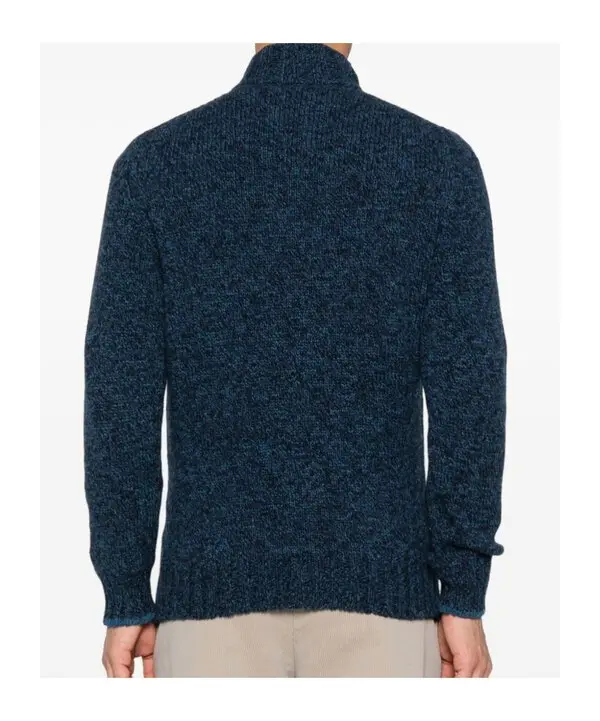 GRAN SASSO Mock-neck Button Cardigan