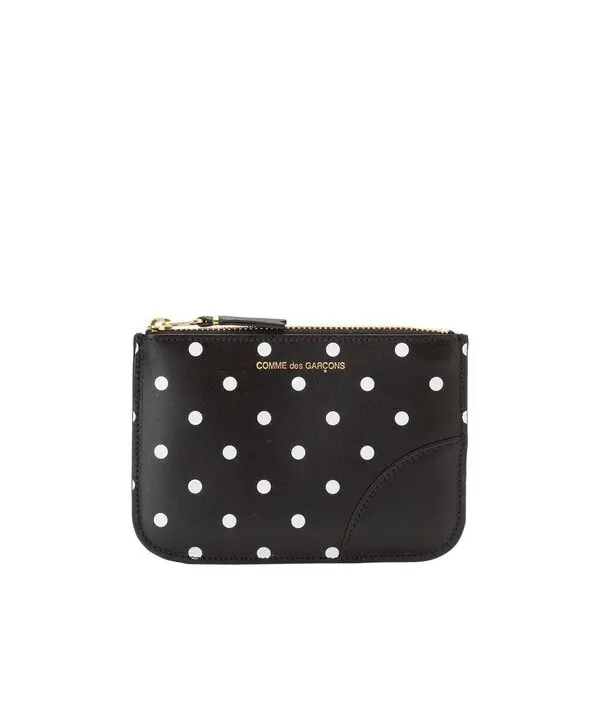 Comme Des Garçons Polka-dot Coin Pouch - Black