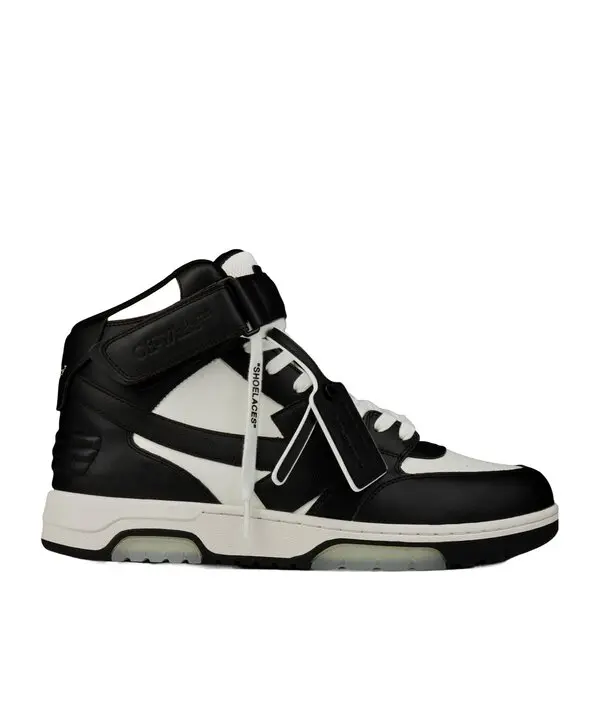 Off-White Trendy Mid-top Sneakers - Black