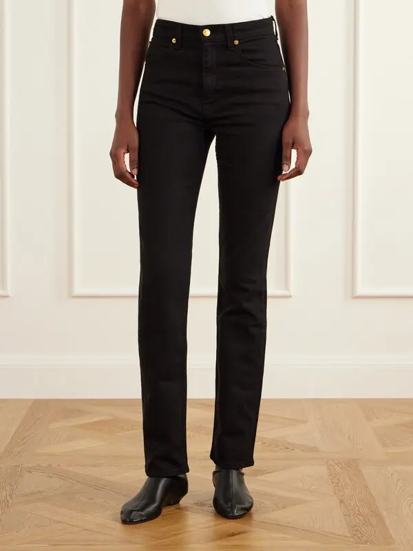 JAMIE HALLER The Slim Stovepipe Skinny-leg Denim Pants