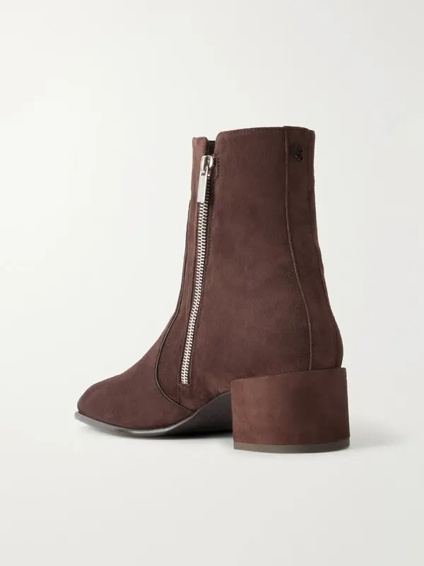 JIMMY CHOO Eliot 45 Suede Ankle Boots - Brown