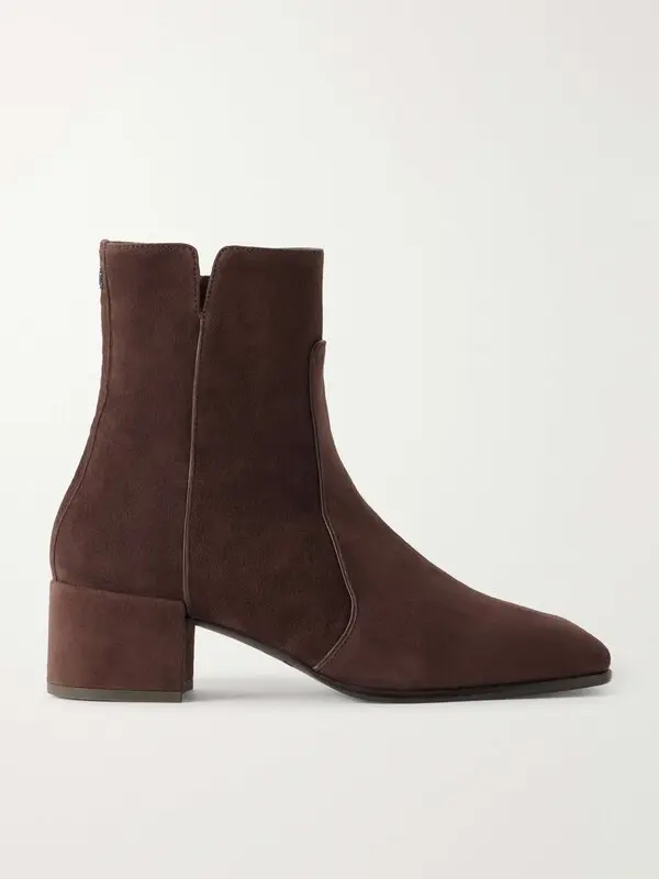 JIMMY CHOO Eliot 45 Suede Ankle Boots - Chocolate