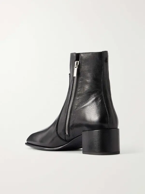 JIMMY CHOO Eliot 45 Full-grain Leather Ankle Boots