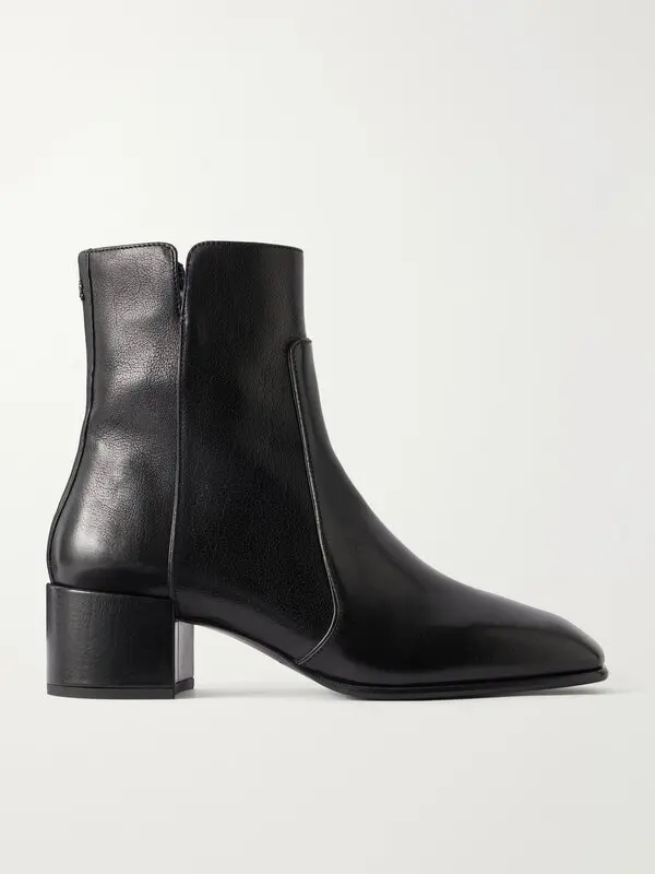 JIMMY CHOO Eliot 45 Ankle Boots In Full-grain Leather - Black