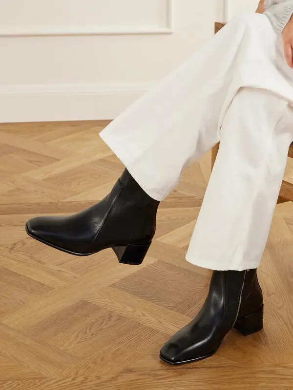 JIMMY CHOO Eliot 45 Ankle Boots In Full-grain Leather - Black