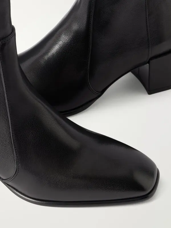 JIMMY CHOO Eliot 45 Ankle Boots In Full-grain Leather - Black