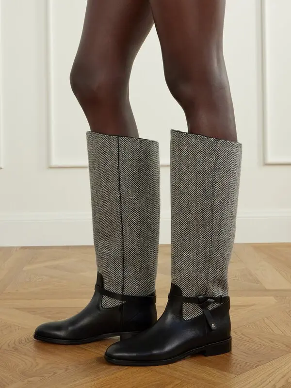 JIMMY CHOO Lawton Knee High Boots - Black