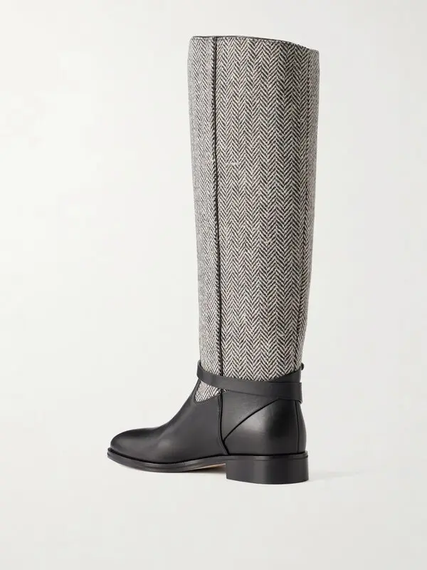 JIMMY CHOO Lawton Knee High Boots - Black
