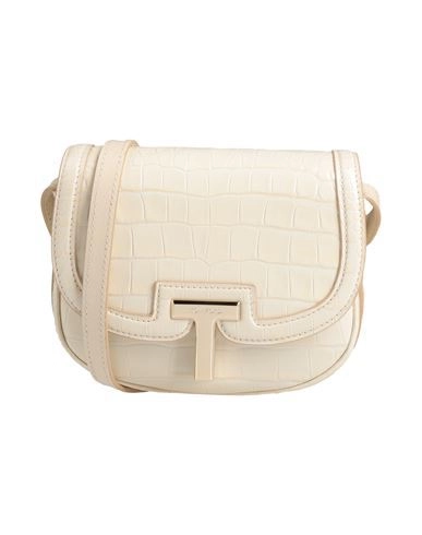 TOM FORD Calfskin Crocodile-effect Saddle Bag - Ivory