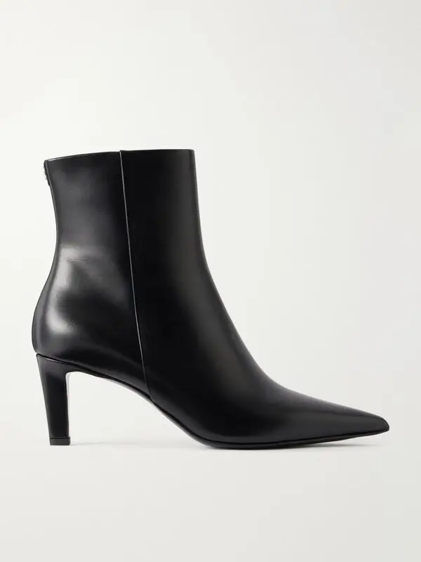 JIMMY CHOO Frankie 65 Leather Ankle Boots - Black