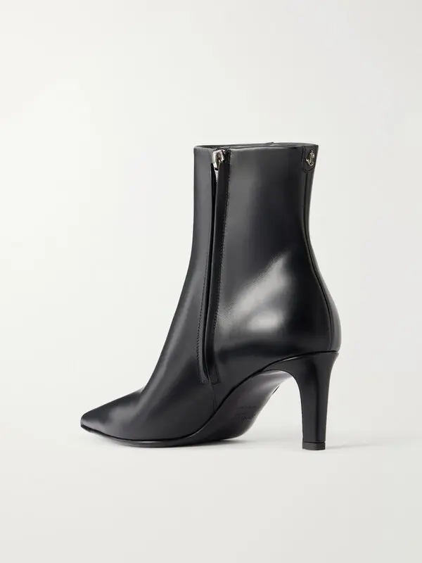 JIMMY CHOO Frankie 65 Leather Ankle Boots - Black