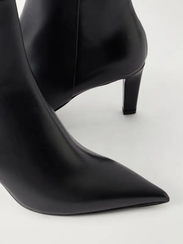 JIMMY CHOO Frankie 65 Leather Ankle Boots - Black