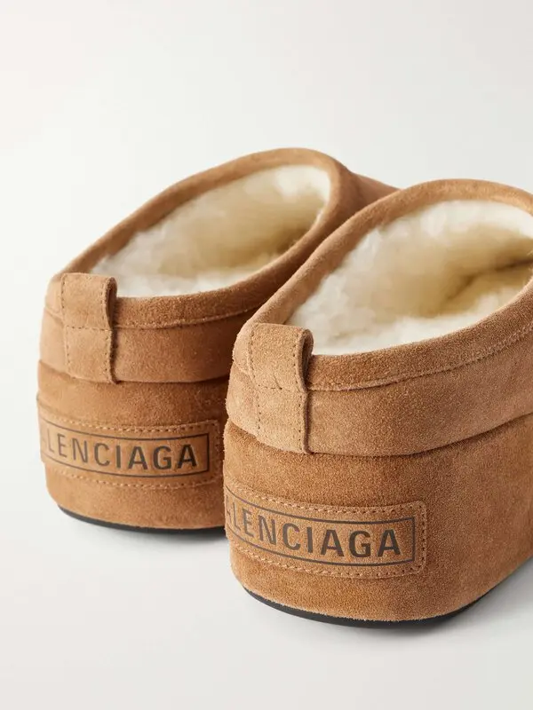 Balenciaga Alaska Platform Suede Mules