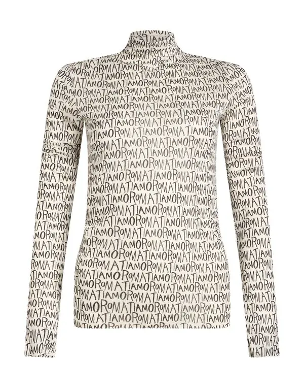 ALYSI T-shirt Ivory Size Modal, Wool