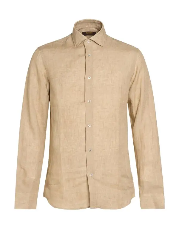 MOORER Shirt Sand Size Linen