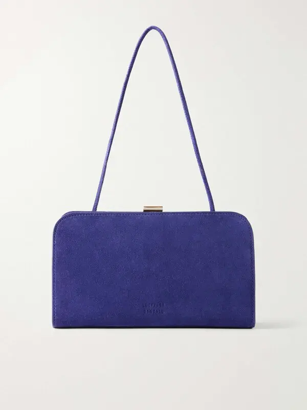 LOEFFLER RANDALL Zella Suede Clutch - Purple