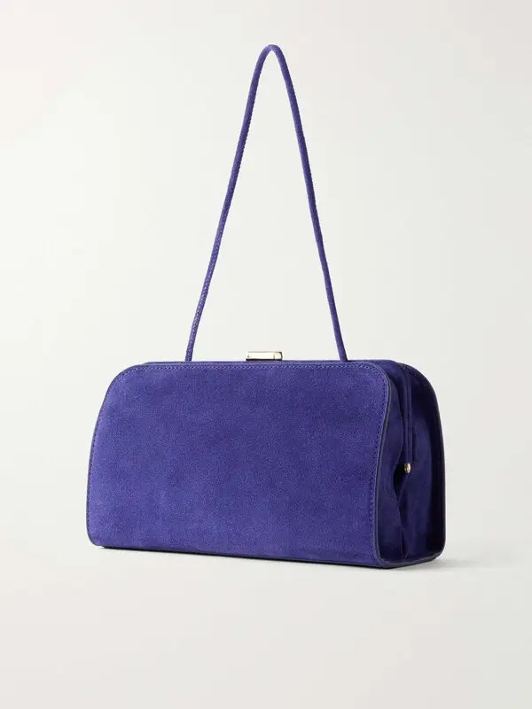 LOEFFLER RANDALL Zella Suede Clutch - Purple