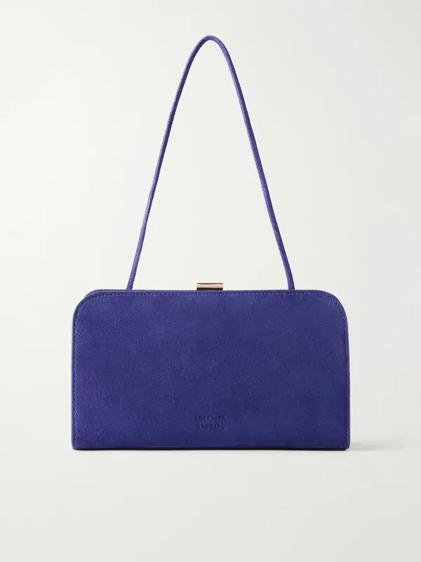 LOEFFLER RANDALL Zella Suede Clutch - Purple