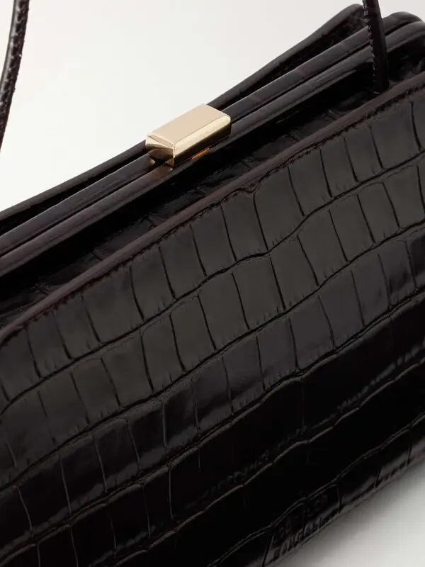 LOEFFLER RANDALL Zella Croc-effect Leather Clutch