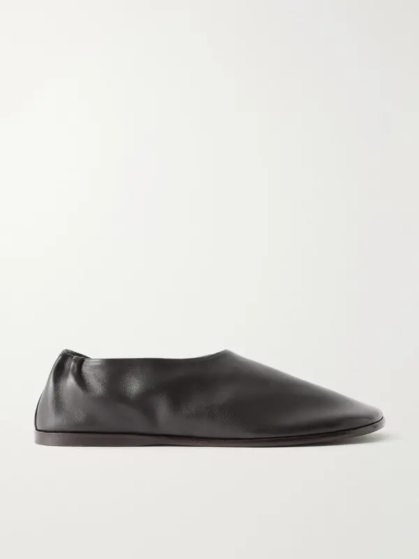 LEMAIRE Glove Leather Slip-on Shoes - Brown