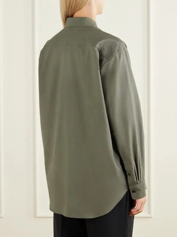 Auralee Cotton Twill Button-down Shirt