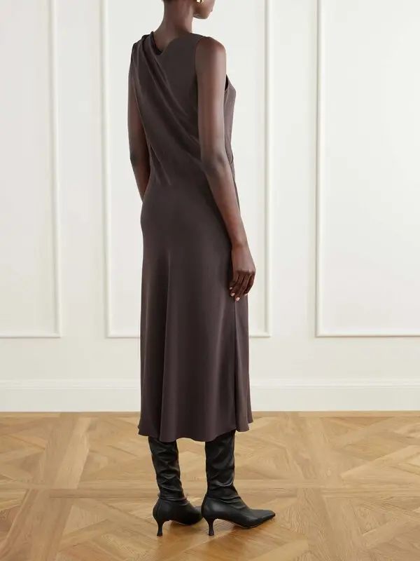 Theory Knotted Crepe Midi Dress