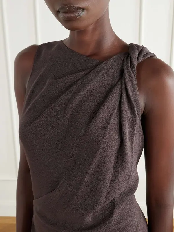 Theory Knotted Crepe Midi Dress