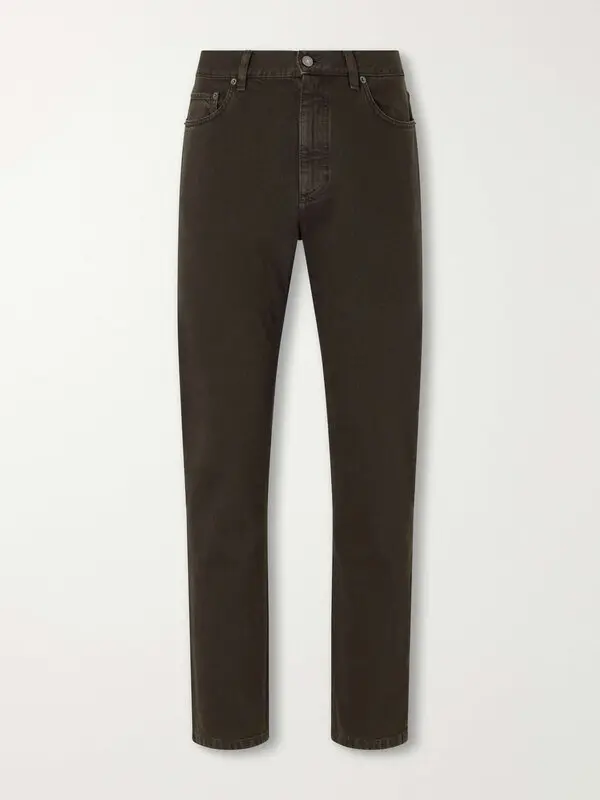 Zegna Roccia Slim-fit Garment-dyed Jeans - Green
