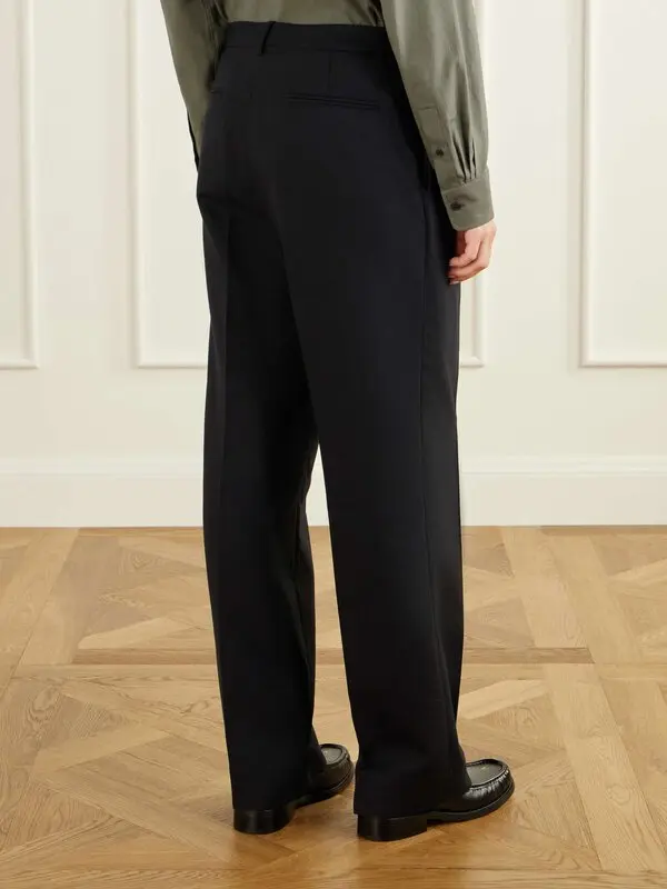 Auralee Wool And Cotton-blend Straight-leg Pants