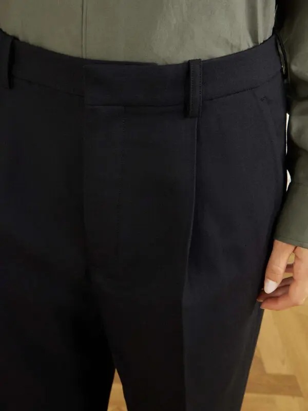 Auralee Wool And Cotton-blend Straight-leg Pants