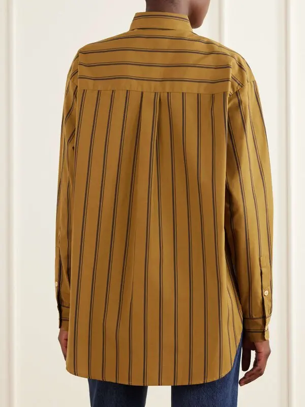 JAMIE HALLER The Essential Striped Cotton And Silk-blend Shirt