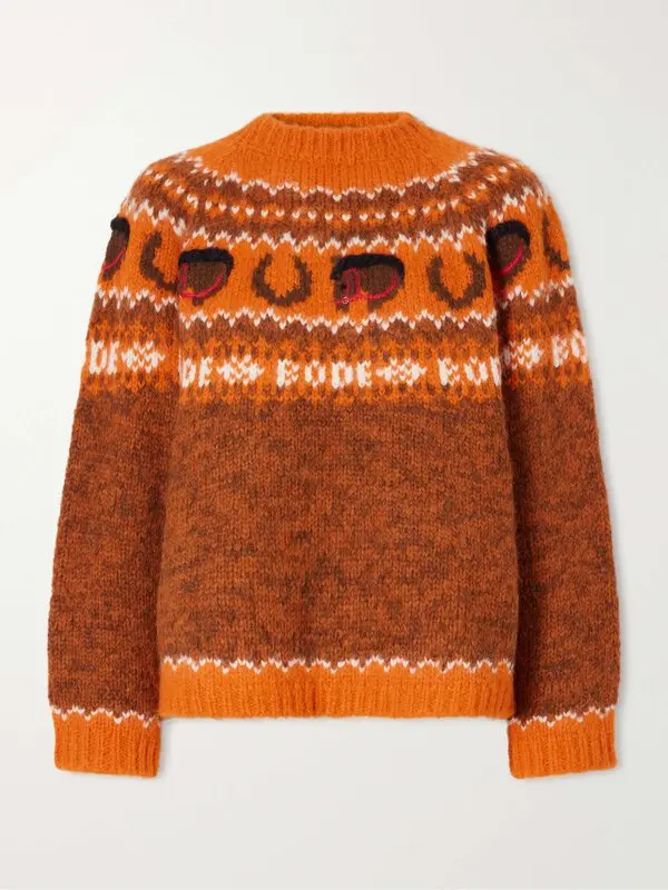 BODE Corral Fair Isle Alpaca-blend Sweatshirt