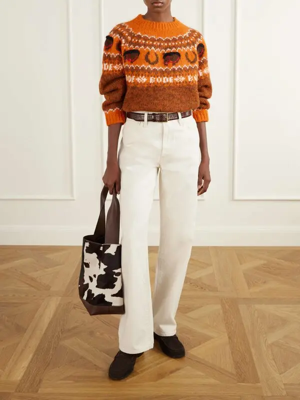BODE Corral Fair Isle Alpaca-blend Sweatshirt