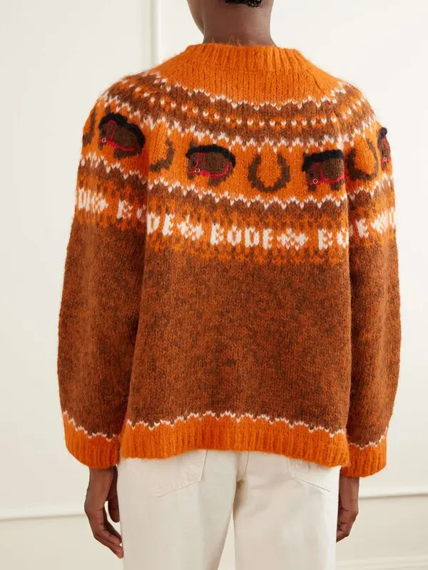 BODE Corral Fair Isle Alpaca-blend Sweatshirt