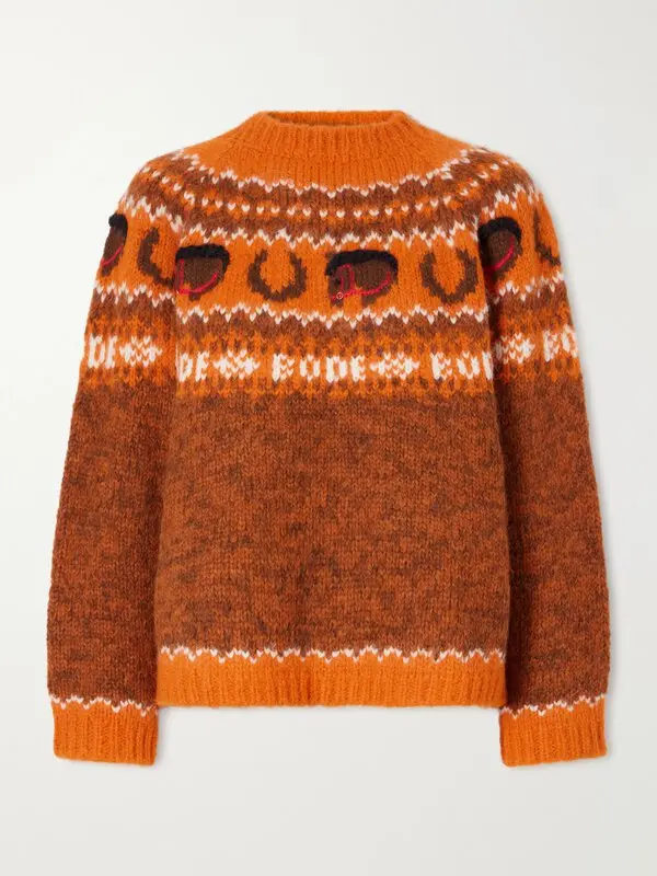 BODE Fair Isle Alpaca-blend Sweatshirt
