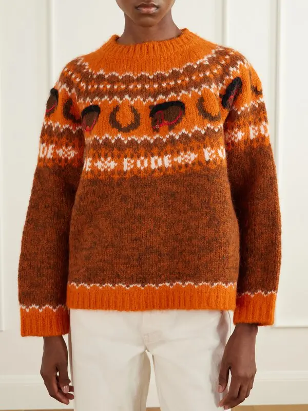 BODE Fair Isle Alpaca-blend Sweatshirt