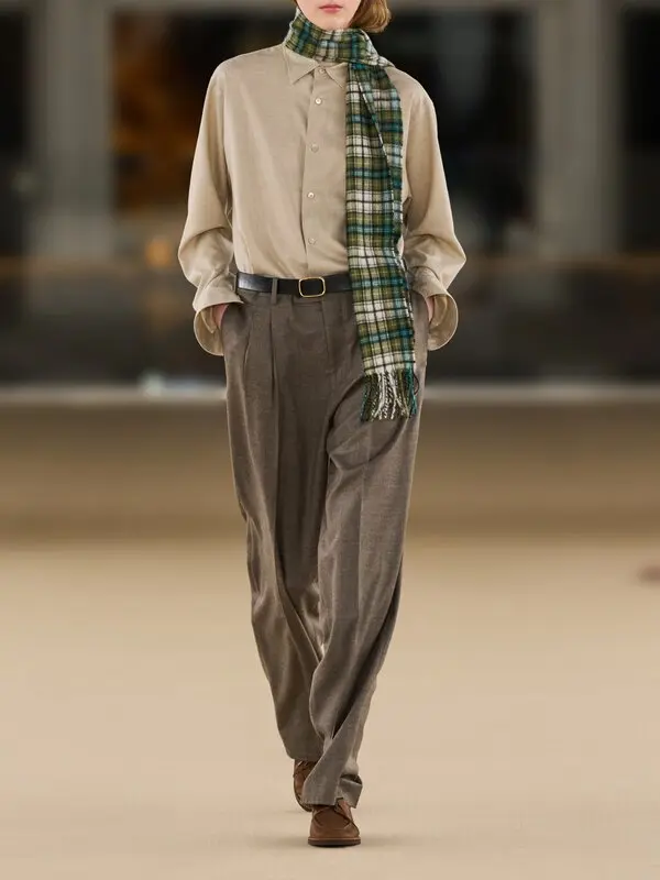 Auralee 100% Wool Button-down Shirt - Neutrals