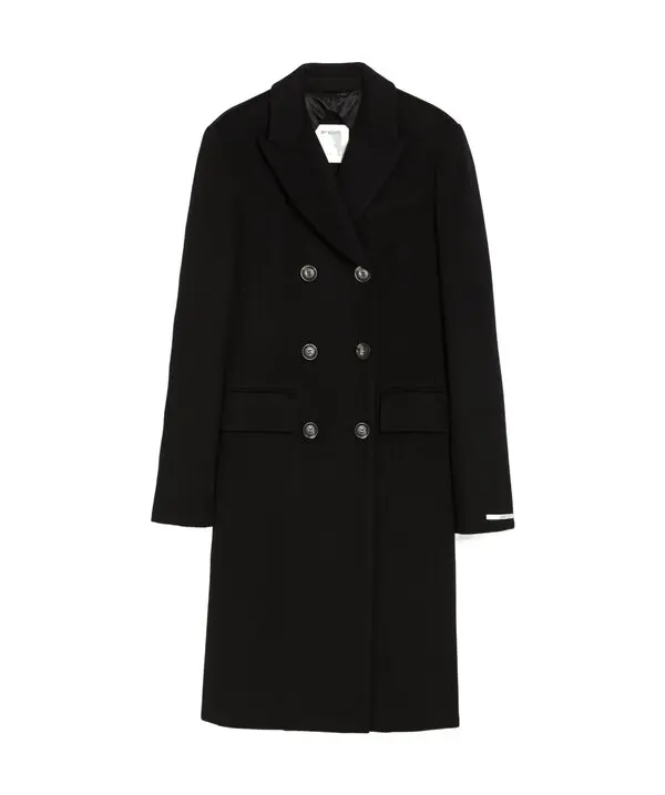 Sportmax Selim Double-breasted Sheepwool Coat - Black