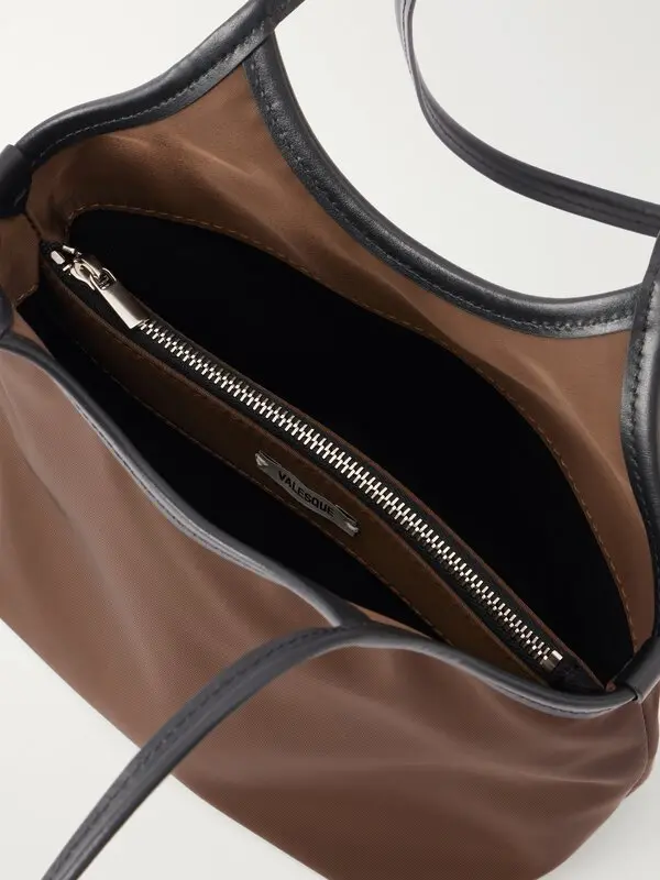 VALESQUE Cami Leather-trimmed Shoulder Bag