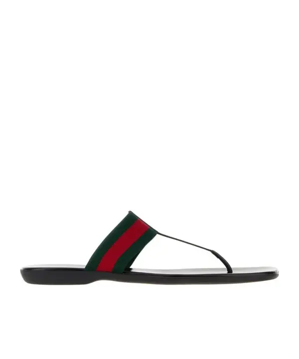 Gucci Flat Flip-flops - Navy Blue Multi