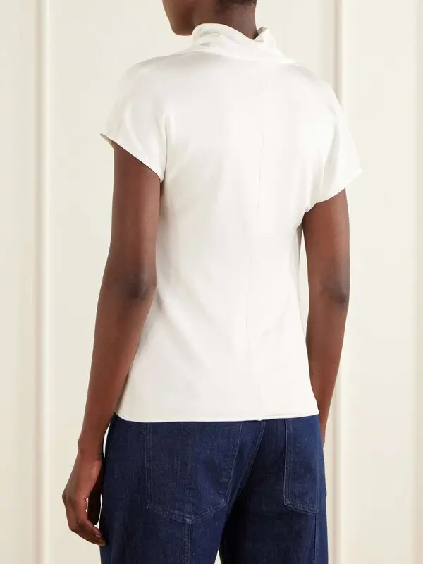 Another Tomorrow Draped Jersey Top