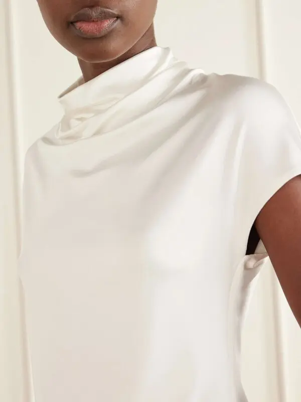 Another Tomorrow Draped Jersey Top