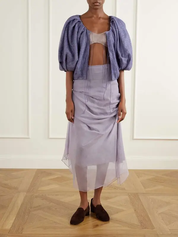 PAULINE DUJANCOURT Lauren Printed Tulle Jacket