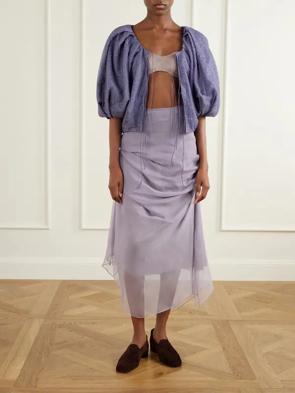 PAULINE DUJANCOURT Lauren Printed Tulle Jacket
