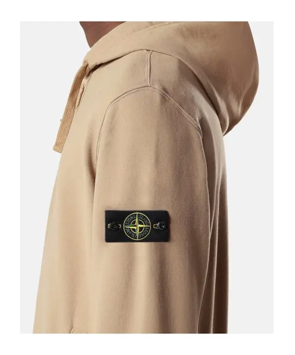 Stone Island Regular-fit Zip-up Hooded Sweatshirt With Ribbed Inserts