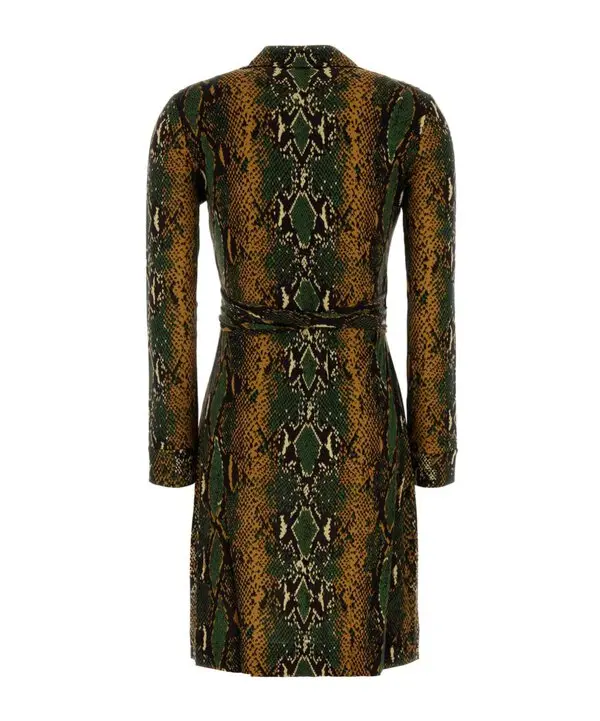 Diane Von Furstenberg Printed Silk Wrap Dress