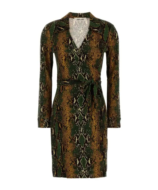 Diane Von Furstenberg Printed Silk Wrap Dress - Multicolor